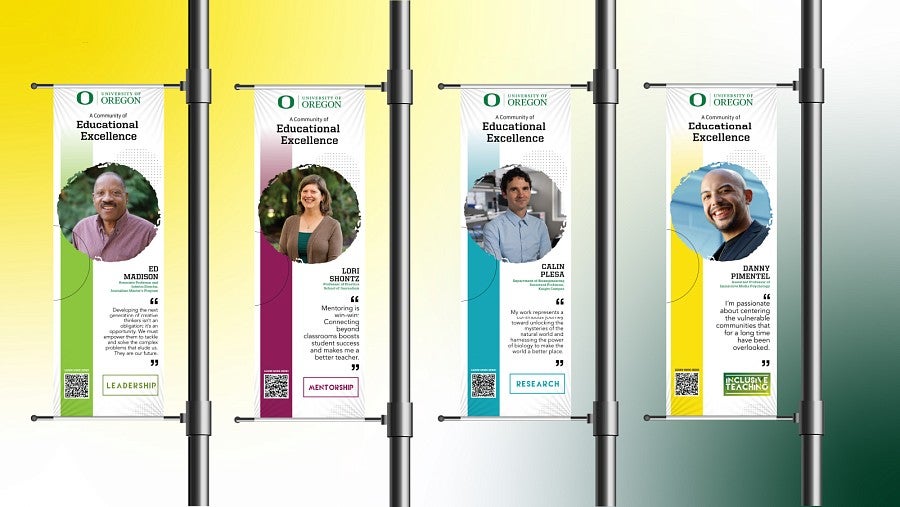 Faculty members to be featured on banners on and off campus | OregonNews