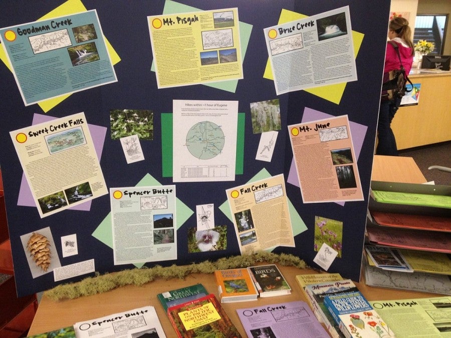 Hiking trail exhibit in science library | OregonNews